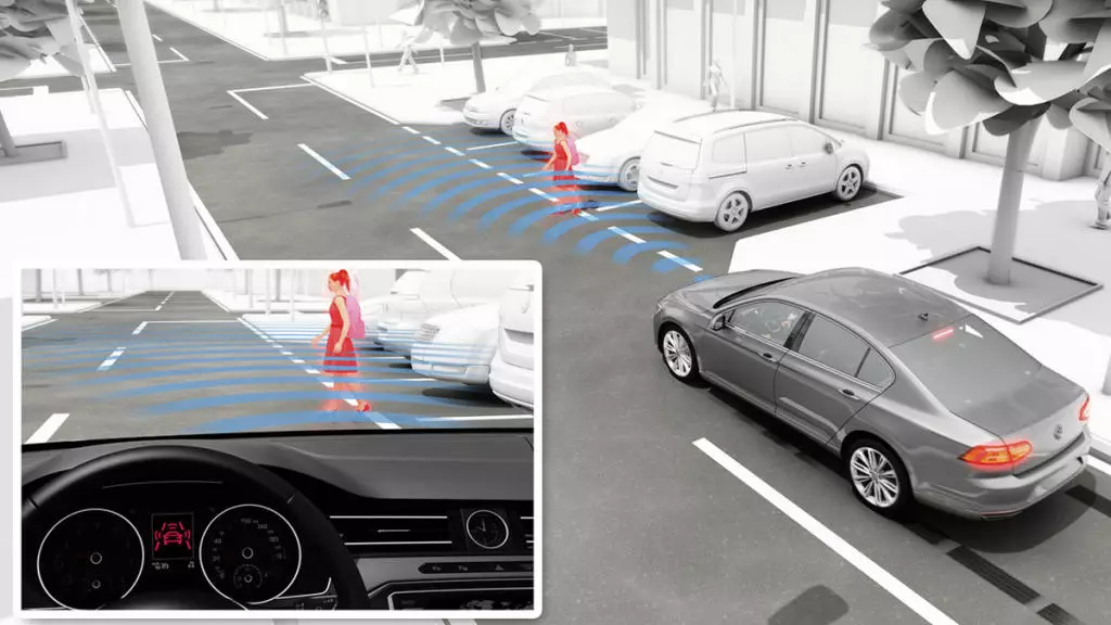 Sistema de detecção de pedestres Volkswagen Passat