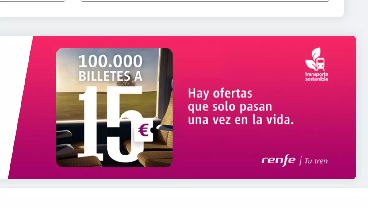 Renfe ขายตั๋ว AVE และ Long Distance ที่หน่วยละ 15 ยูโร