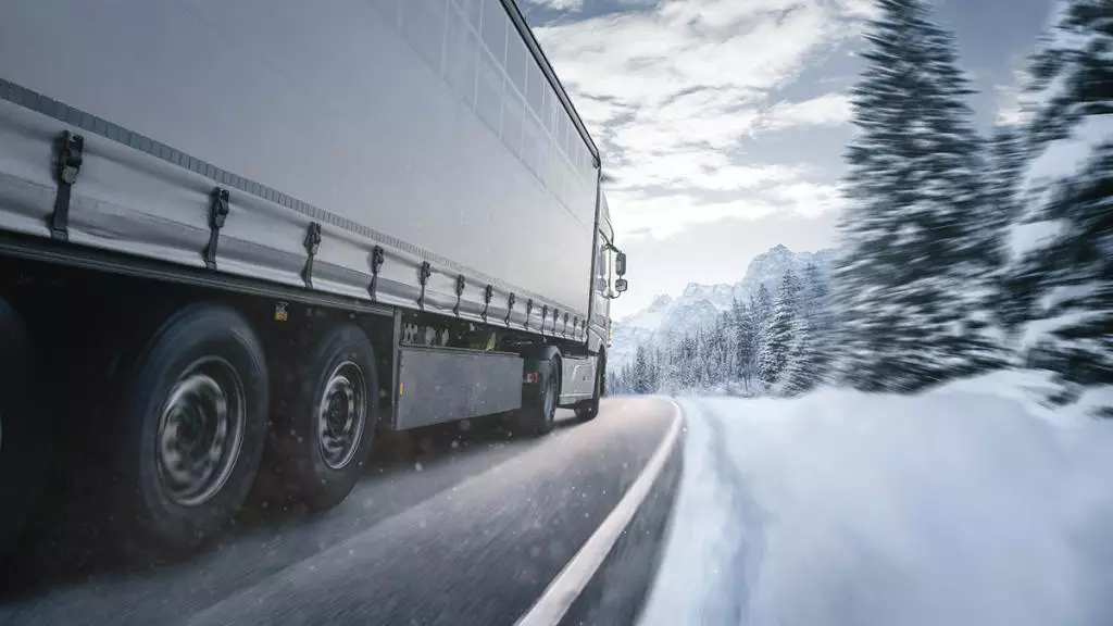 Camion fiert am Schnéi