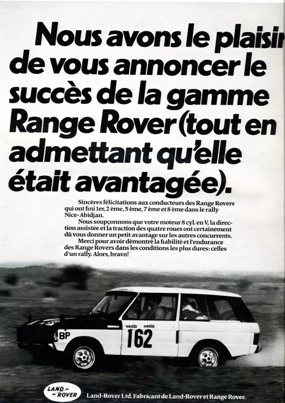 Anunci Land Rover Dakar 1979