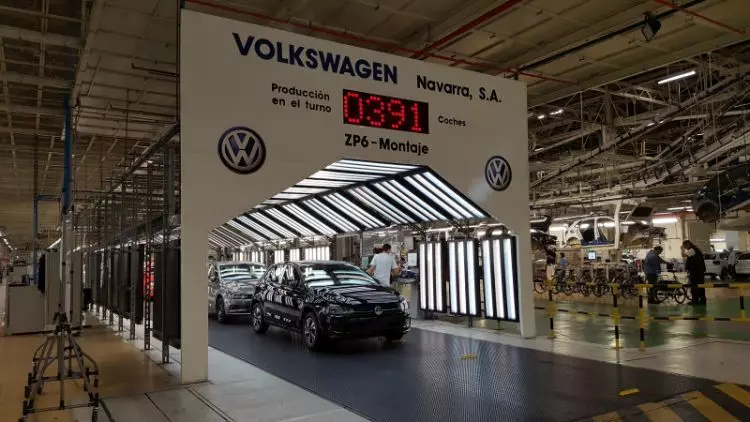 Volkswagen Polo leaving the factory in Landaben