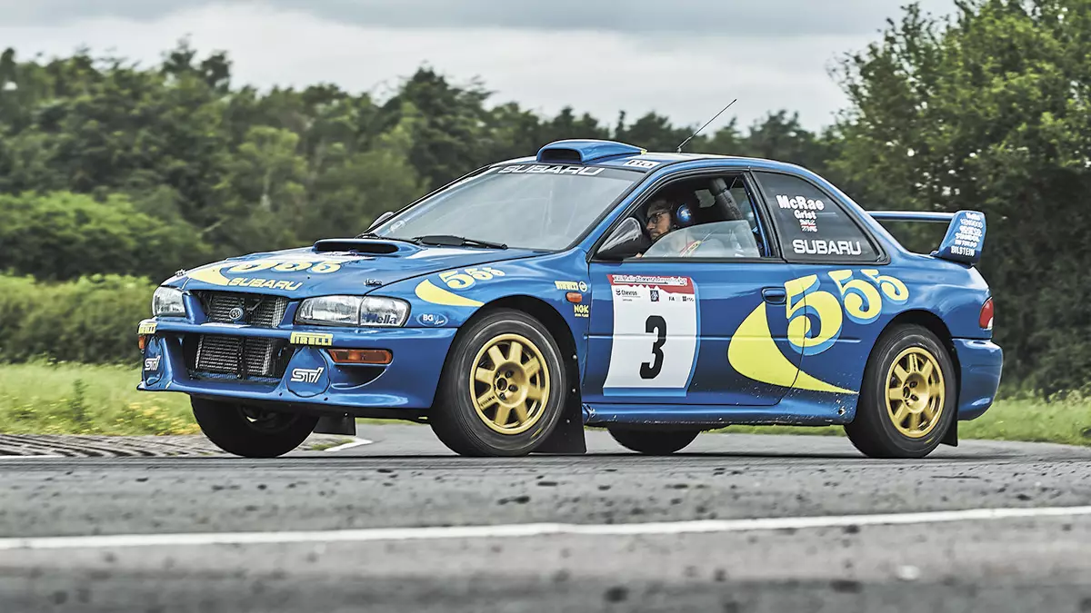 Subaru Impreza S3 WRC 97 prova, l'auto di Colin McRae