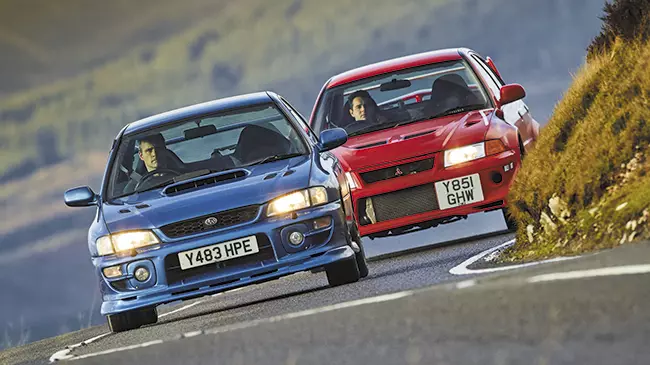 Subaru Impreza P1 vs. مىتسۇبىشى Lancer EVO VI توممى ماكىنېن نەشرى: يېقىن دۈشمەنلەر