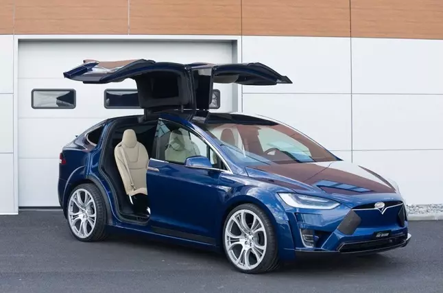 tesla model x flott hönnun