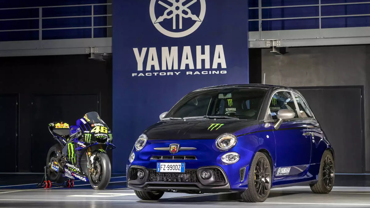 Abarth 595 Scorpioneoro an Monster Energy Yamaha: zwou nei speziell Editioune