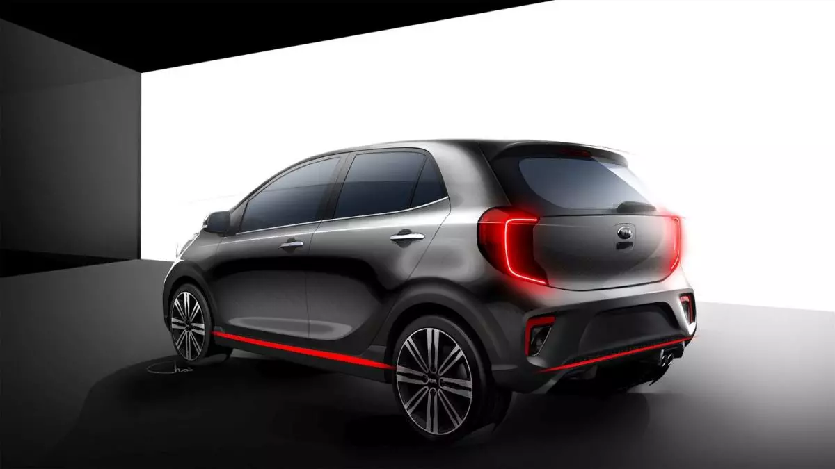 Задний тизер Kia Picanto 2017 года