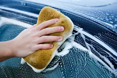 hand wash with sponge