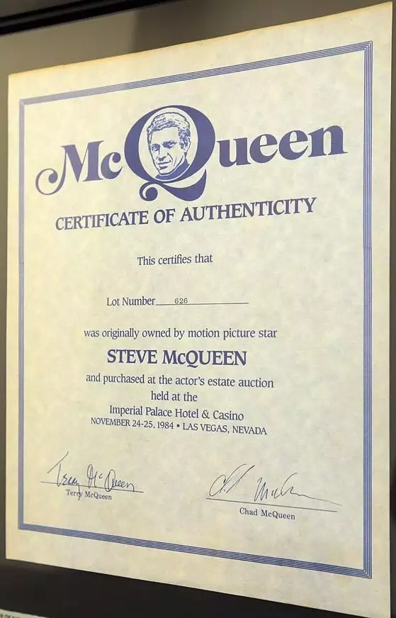 Certificate of authenticity