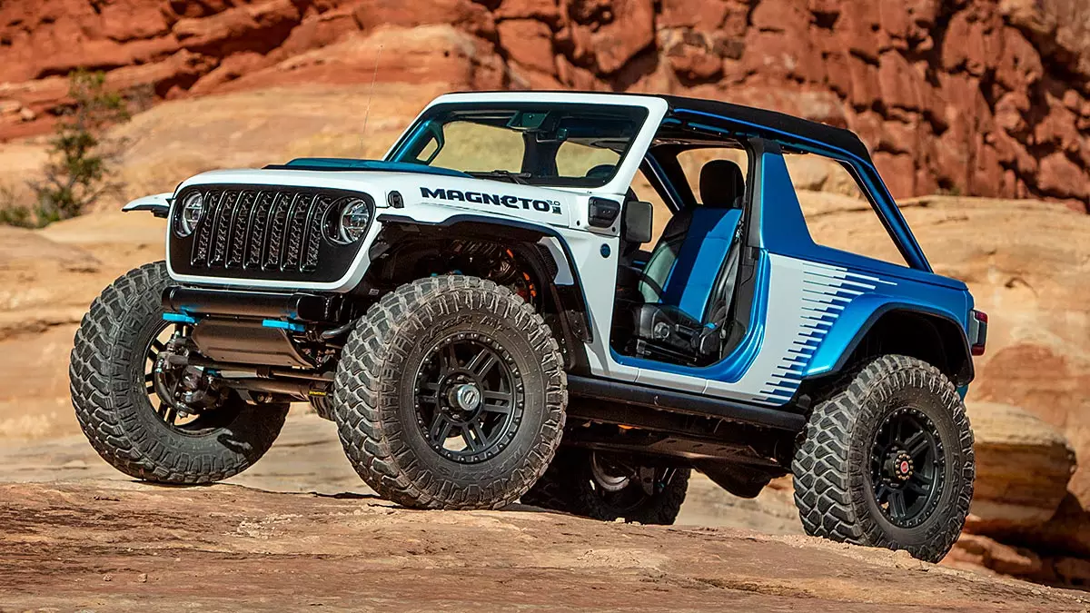 Jeep Wrangler Magneto 2.0: en elektrisk trialero, der kører 0-100 km/t på 2 sekunder