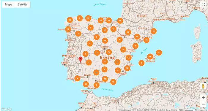 LPG refueling points mapa