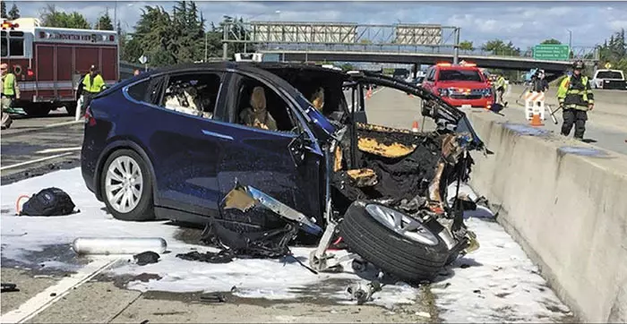 tesla accident