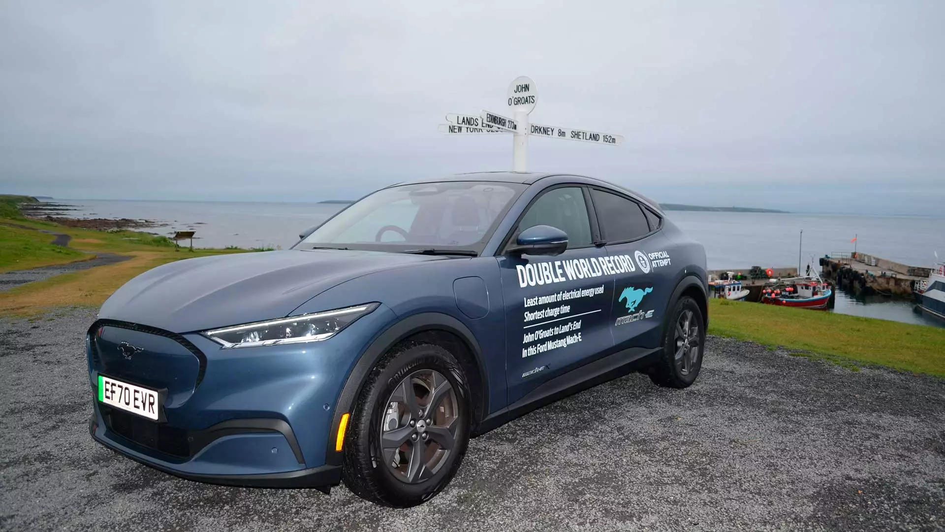 Ford Mustang Mach-E 2021 slår Guinness forbruksrekord for en elektrisk