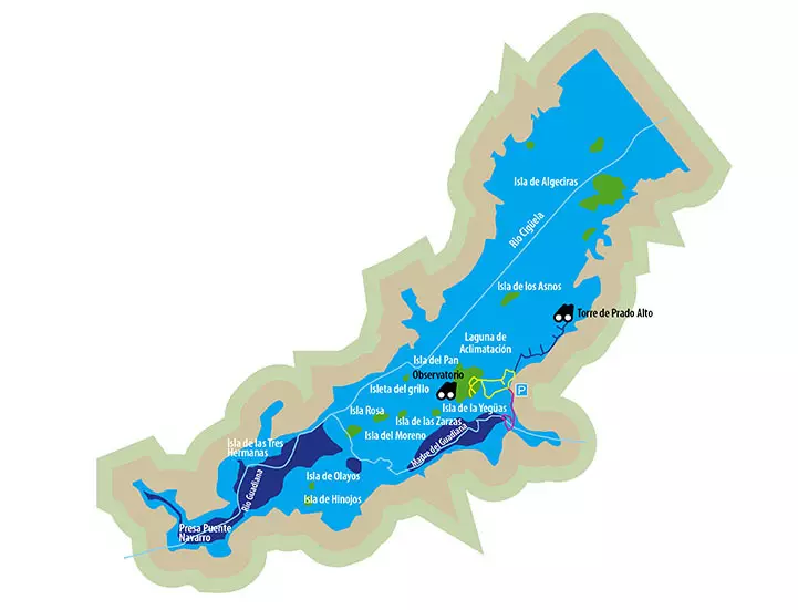 Mapa Parku Narodowego Las Tablas de DAimiel