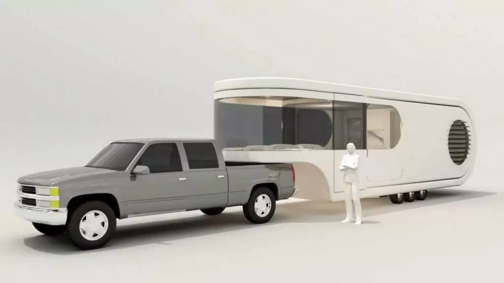 Ce camping-car est encore un prototype en cours de construction en Nouvelle-Zélande et sera entièrement personnalisable pour les clients.