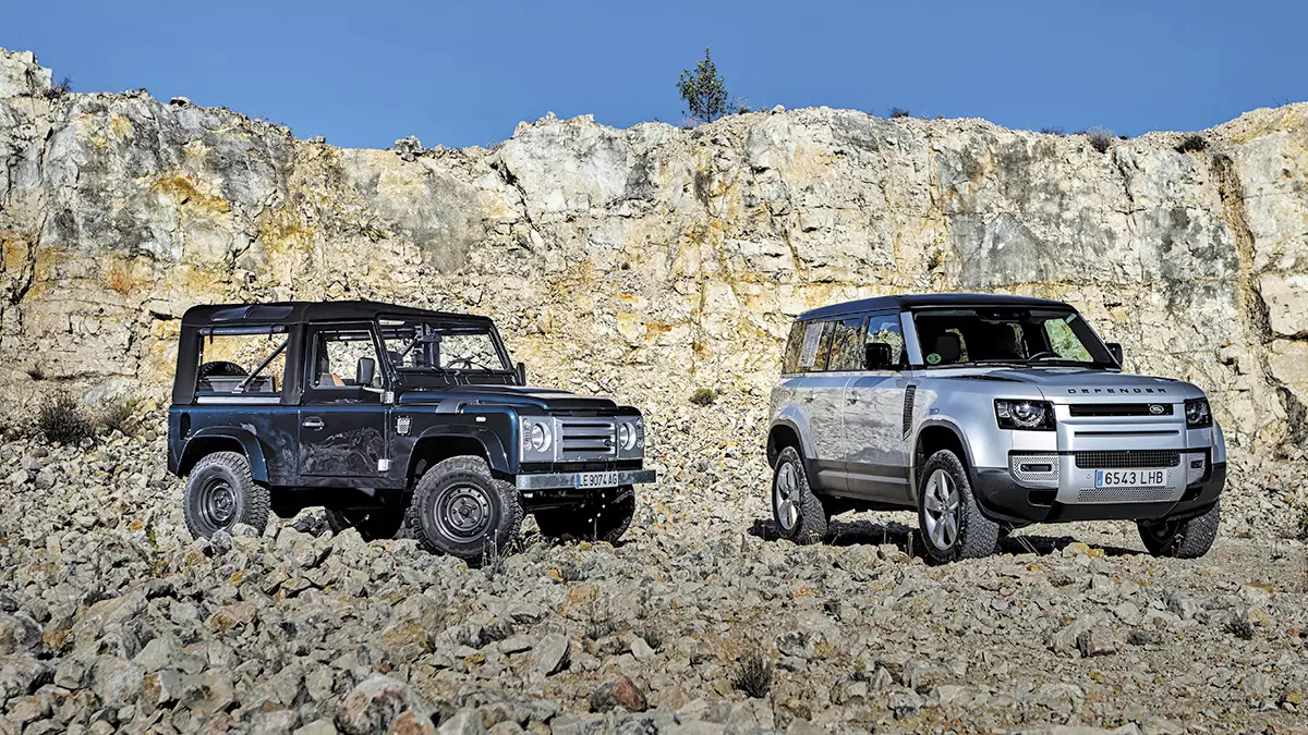 Параўнанне: Land Rover Defender 2020 D240 супраць Defender 90 TD5 1999 года выпуску