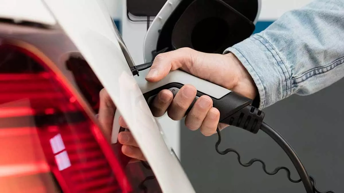 a user connects his vehicle to the charger