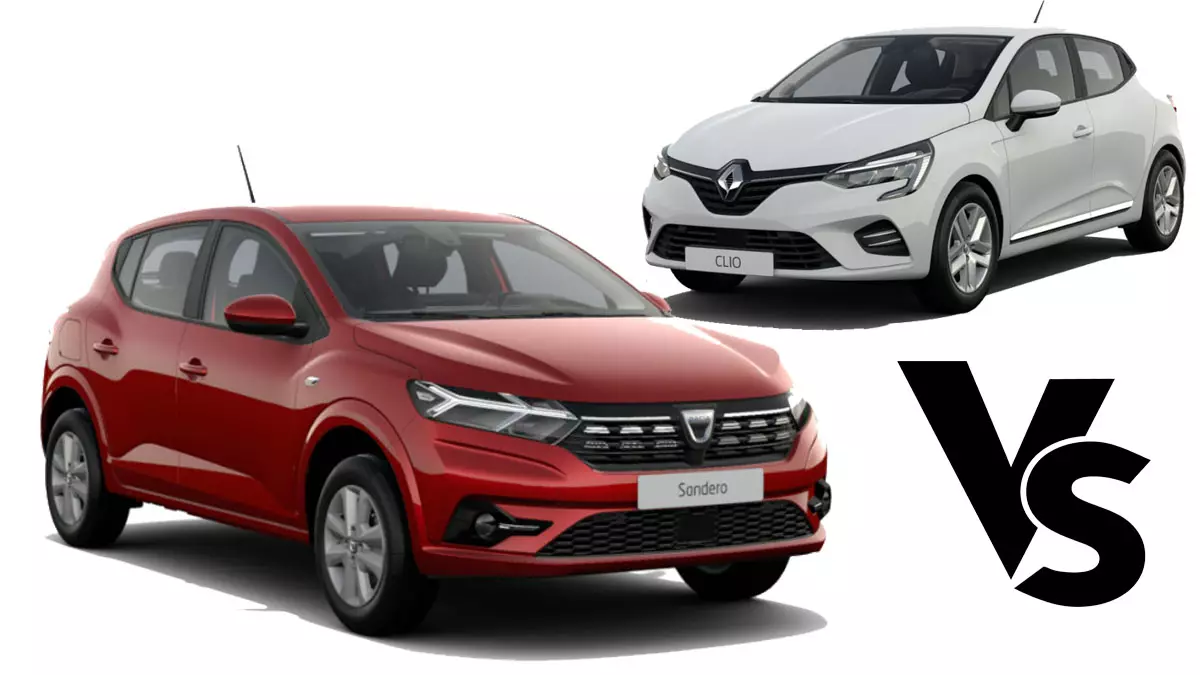 Renault Clio vs. Dacia Sandero 2021: guhertoyên herî hevseng rû bi rû