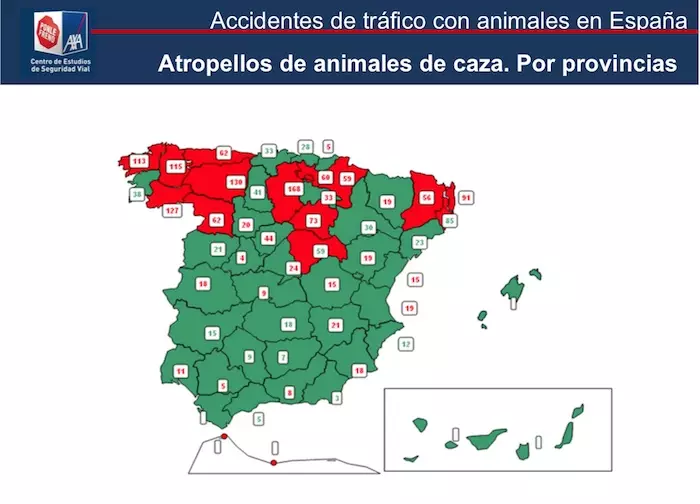 Saobraćajne nesreće sa životinjama po pokrajinama